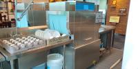 China High Temperature Rack Conveyor Dishwasher For Guest House 500-800 Seats for sale