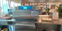 China Stainless Steel Rack Conveyor Dishwasher With Precise Spray Control for sale