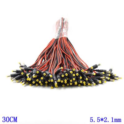 China 5.5mm x 2.1mm 10 inch (30cm) DC Power Pigtail Extension Cable Female for sale
