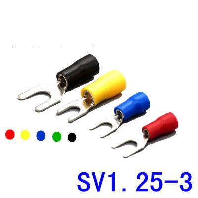 China SV 1.25-3 Series Insulated Spade Crimp Terminals for sale