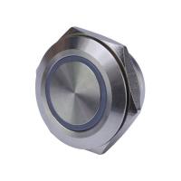 China Push button switch 22mm flattest metal Momentary waterproof 12V for sale