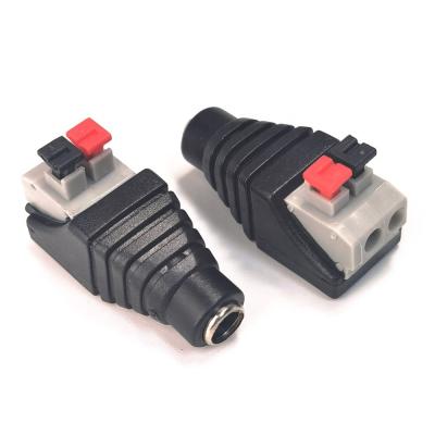 China 2.1mm x 5.5mm DC female terminal block with push down connection for sale