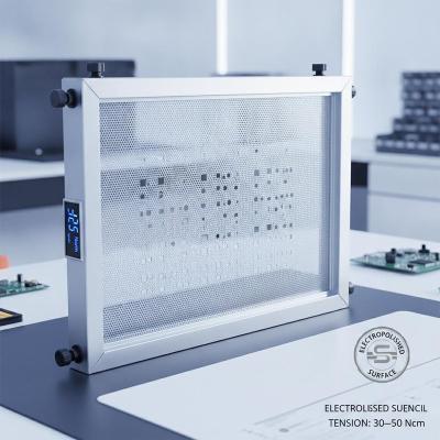 China Customizable Framesize SMT Stencil Offering Stable Tension Standard 30–50 Ncm and Electropolished Surface Treatment Ideal for PCB Manufacturing for sale