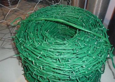 China Hot Dipped Galvanized Barbed Wire with 60-80g/sqm Zinc Coating - Multiple Gauges and Barb Spacing Options for sale