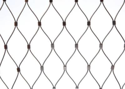 China Ferrule Type Flexible Stainless Steel Wire Rope Mesh 1.0-5.0mm Cable with 20-200mm Openings for sale