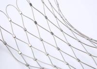 China Ferrule Type Flexible Stainless Steel Wire Rope Mesh 1.0-5.0mm Cable with 20-200mm Openings for sale