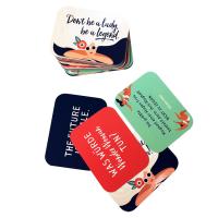China 0.55mm Custom Printing Playing Cards , 25pcs Inspirational Quote Cards Printable for sale
