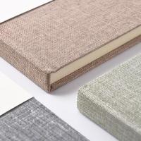 China Cloth Fabric Hardcover Journal Printing Planner Custom Hardbound Notebook for sale