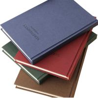 China Cloth Fabric Hardcover Journal Printing Planner Custom Hardbound Notebook for sale