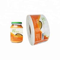 China Round Jar Label Sticker Printing Waterproof Customized Logo Size for sale