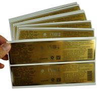 China OEM Sticker Printing Service On Demand Roll Form PET Matt Gold Film for sale