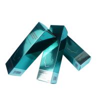 China Silver Hot Foil Logo Paper Gift Boxes 375Gsm Cosmetic Metallic Material for sale
