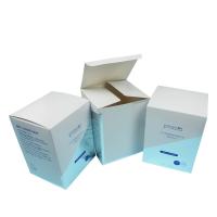 China Silver Hot Foil Logo Paper Gift Boxes 375Gsm Cosmetic Metallic Material for sale