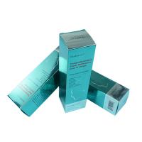 China Two Tuck End Custom Printed Paper Boxes Metallic Bright Blue for sale