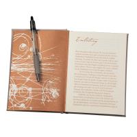 China 140x210MM Custom Hardcover Journal nature ivory paper soft touch cotton fabric cloth for sale