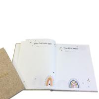 China 178x240mm  Hardcover Journal Printing Natural Linen Fabric Cloth for sale
