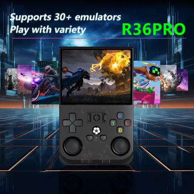 China Open Source R36 PRO Retro Handheld Video Game Console Linux System 3.5 Inch IPS Screen Portable Game Console for sale