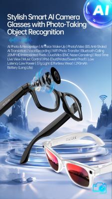 China AI Voice Translate Intelligent Shooting Function ENC Noise Reduction Waterproof Smart Glassess 2025 W100D for sale