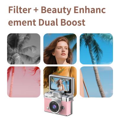 China Japan Korean top rated CMOS 180° flip selfie screen digital mini camera for vlog for sale