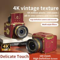 China Portable Mini Camera Travel Photography Retro CCD Digital Camera Student Graduation Photo Zoom High-definition Digital Camera for sale