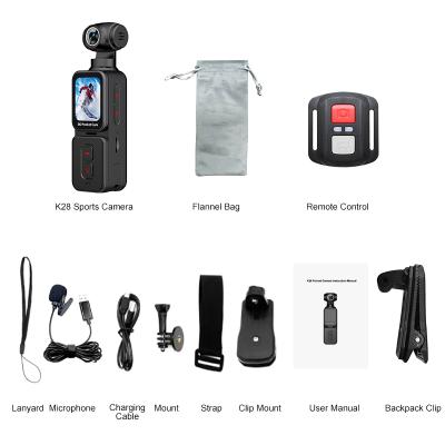 China 5K K28 270 Rotation Camera Action Camera Handheld Sports Camera for sale