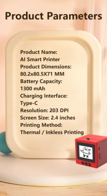 China D5 AI Pocket Smart Printer Without App Use Smart Mini Thermal Printer for sale