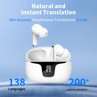China BT5.3 V19 Wireless Smart Translation Earphones Support 200+ Countries And Regions for sale