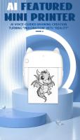 China mini AI thermal printer C23 1200mah battery Wireless Inkless Mini Pocket printer for sale