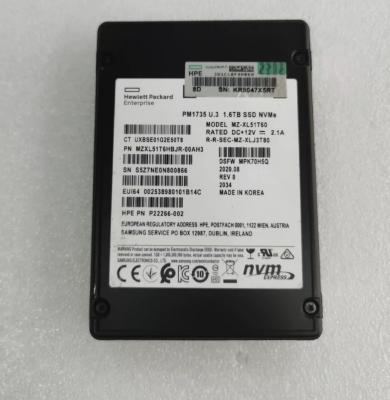 China For HPE U.3 800G 1.6T 3.2T 6.4T PM1735 NVME P22266-002 P16497-B21 P22266-003 P22266-004 SSD for sale