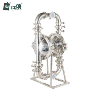China 2 Inch FDA Sanitary Air Operated Diaphragm Pump 50mm with 0.5 MPa Pressure and 6mm Particle Handling for sale