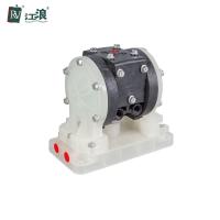 China 1/4 Inch PVDF Mini Air Operated Diaphragm Pump 100 psi 5 gpm Chemical Resistant Strong Acid for sale