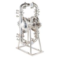 China EHEDG 3-A Sanitary Air Operated Diaphragm Pump Tri-clamp 316L Stainless Steel for sale