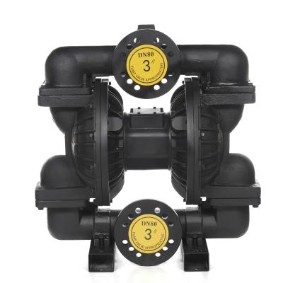 China 3 Inch Ductile Iron Pneumatic Diaphragm Pump 120psi Max Pressure 270gpm Flow for sale