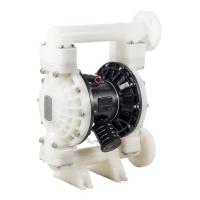 China 1 1/2 Inch PTFE Diaphragm Pneumatic Pump 340L/M Chemical Resistant Air Operated Double Diaphragm Pump for sale