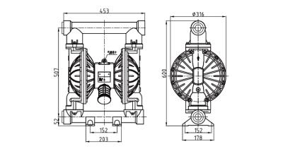 China Stainless Steel Diaphragm Pump 150 gpm 120 psi Industrial Fluid Transfer for sale