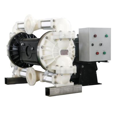 China 3 Inch PVDF Fuel Diaphragm Pump with 5.5KW Electric Motor - 16 m³/h Flow Rate, 0.6MPa Pressure for sale