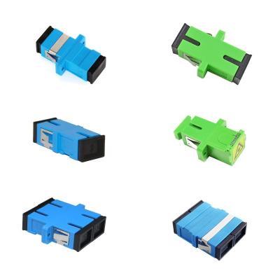 China Earless Dustproof Quad SC Fiber Optic Adapter APC UPC PC PBT 1 Port 2 Ports for sale