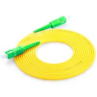 China SC APC Fiber Optic Patchcord Low Insertion Loss 0.25 dB for FTTH Networks for sale