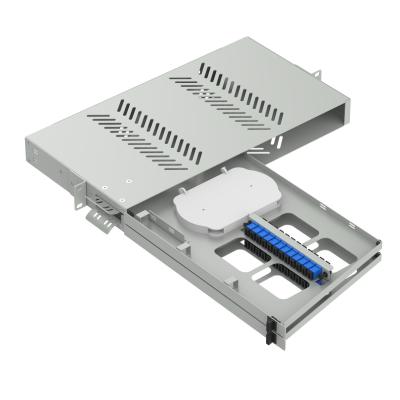 China Data Center Optimal 24 Ports 19 Inch Swing Type SC UPC Fiber Optic Patch Panel Sub ODF for sale