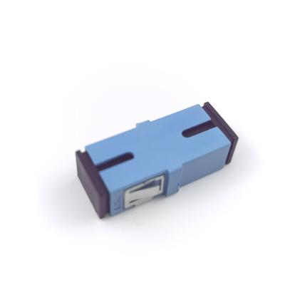 China 1 Port PBT Material Earless Dustproof Simplex Coupler SC Optic Fiber Adapter with UPC for sale