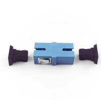 China 1 Port PBT Material Earless Dustproof Simplex Coupler SC Optic Fiber Adapter with UPC for sale