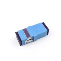 China 1 Port PBT Material Earless Dustproof Simplex Coupler SC Optic Fiber Adapter with UPC for sale