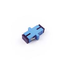 China FTTH SC Optic Fiber Adapter with UPC Eared Dustproof Simplex Coupler Manufactured by PBT for sale