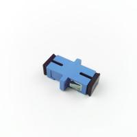China FTTH SC Optic Fiber Adapter with UPC Eared Dustproof Simplex Coupler Manufactured by PBT for sale