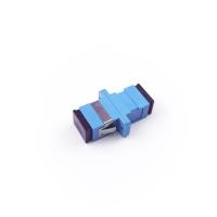 China FTTH SC Optic Fiber Adapter with UPC Eared Dustproof Simplex Coupler Manufactured by PBT for sale