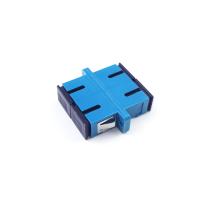 China FTTH SC Optic Fiber Adapter with UPC Eared Dustproof Duplex Coupler PBT Material for sale