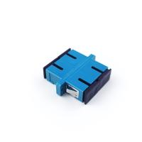 China FTTH SC Optic Fiber Adapter with UPC Eared Dustproof Duplex Coupler PBT Material for sale