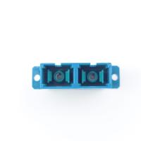 China FTTH SC Optic Fiber Adapter with UPC Eared Dustproof Duplex Coupler PBT Material for sale