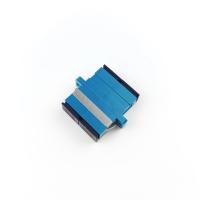 China FTTH SC Optic Fiber Adapter with UPC Eared Dustproof Duplex Coupler PBT Material for sale
