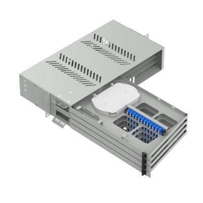 China 19 Inch LC UPC Swing Type Fiber Optic Patch Panel Sub ODF 24-72 Port Data Center FTTX for sale